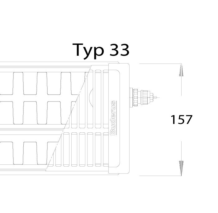 Buderus radiator valve radiator H: 600 mm x L: 400-3000 mm incl ...